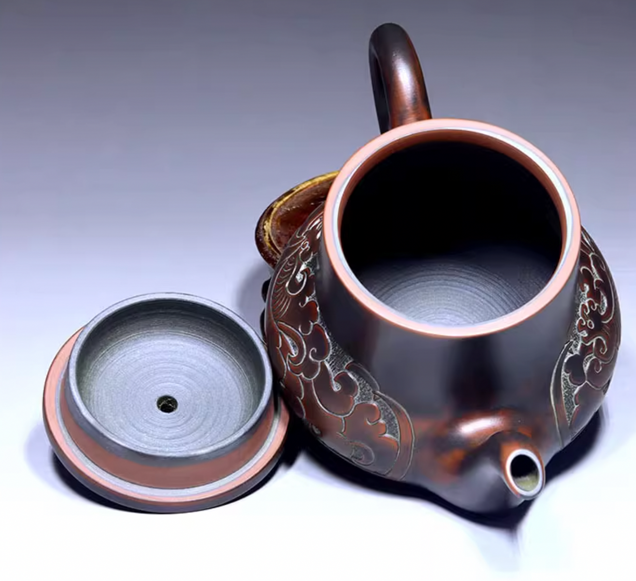 Qin Zhou Nixing Clay Teapot "Dragon and Phoenix" by Hu Ying Hou Yunnan Sourcing Tea Shop