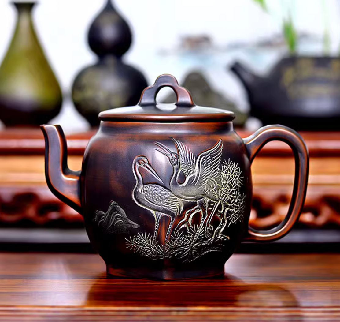 Qin Zhou Nixing Clay Teapot "Song He Yan Nian" by Hu Ying Jia Yunnan Sourcing Tea Shop