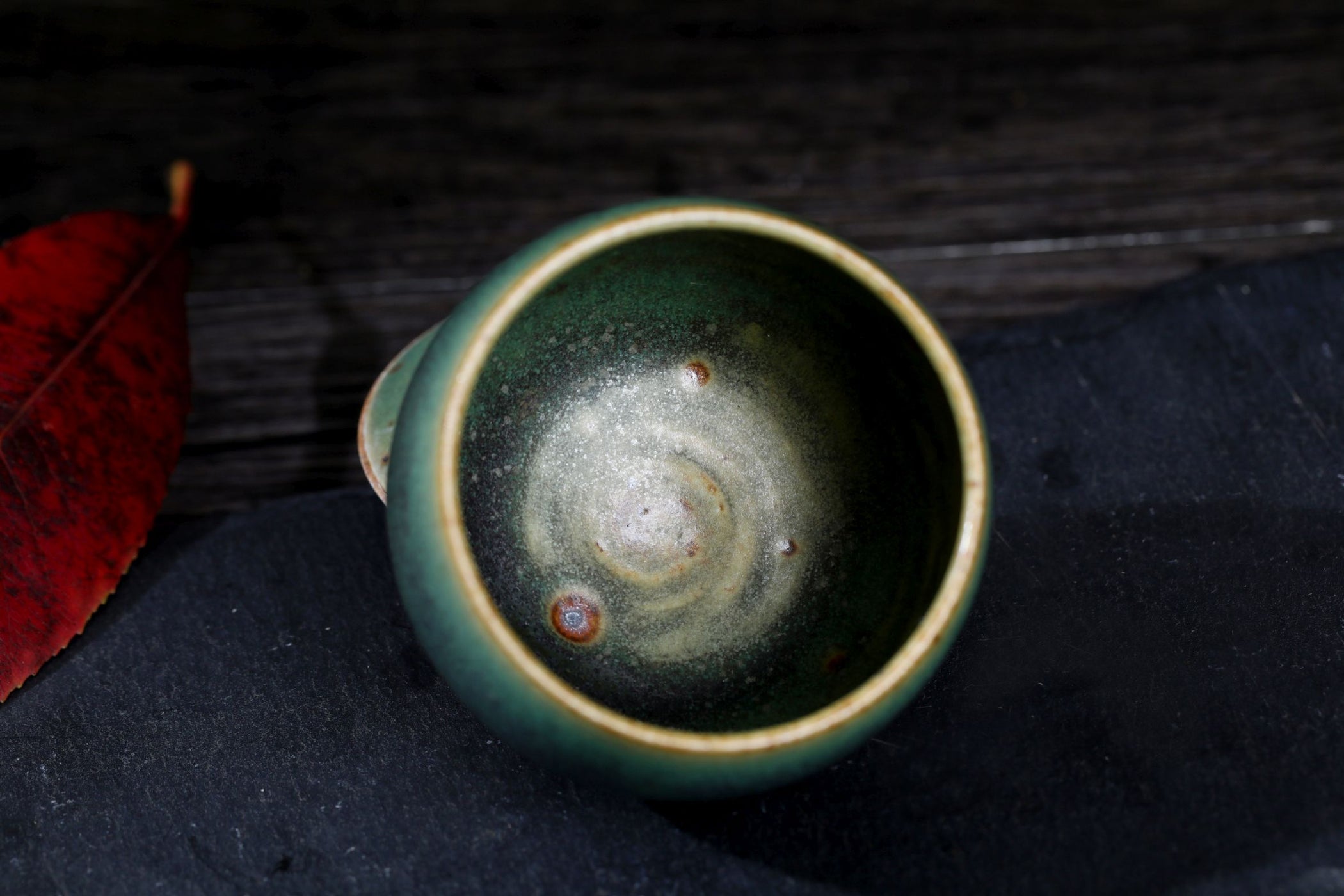 Fei Cui Glazed "Turquoise Desert" Bug Bitten Teapot and Cups — Yunnan ...