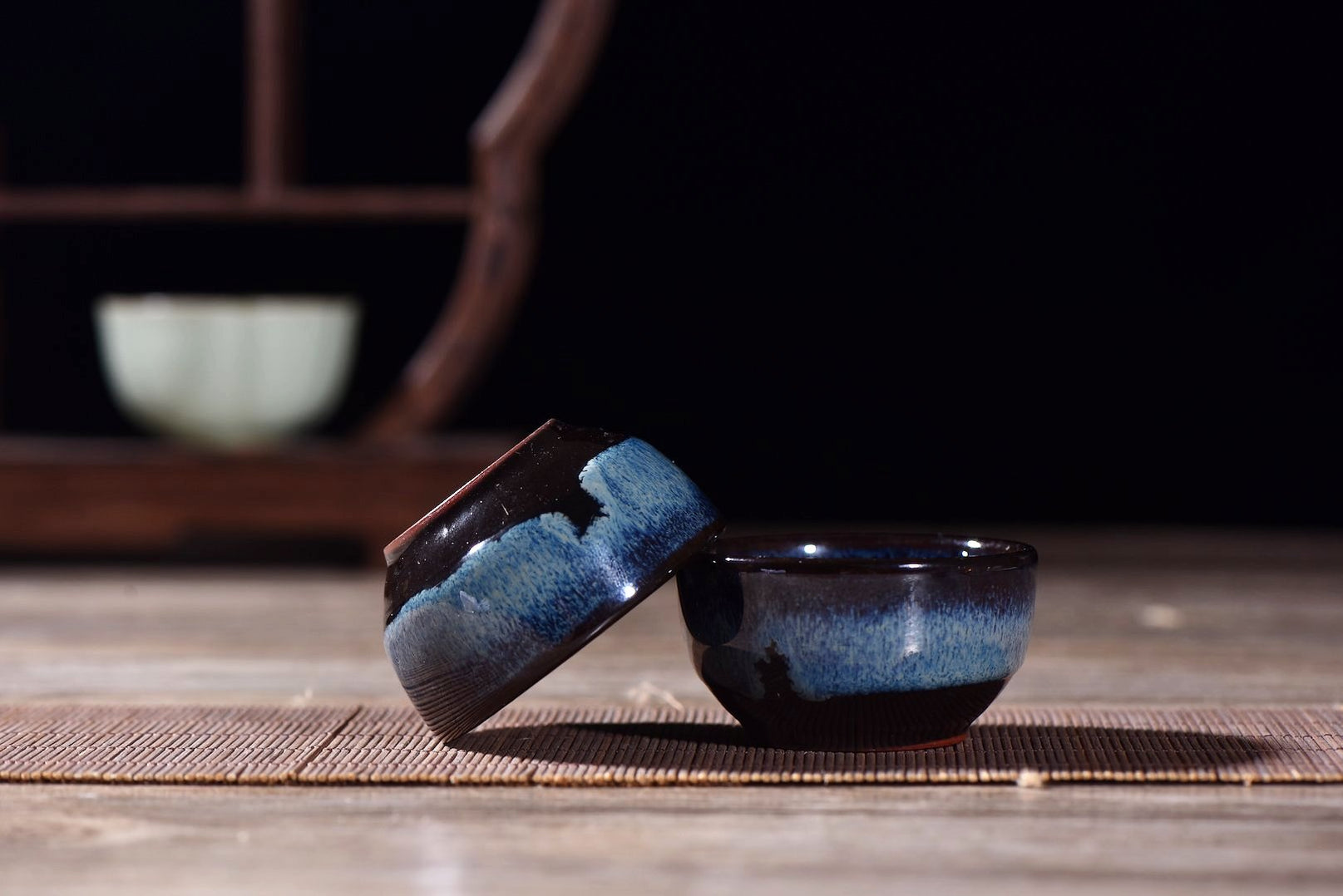 Cobalt Blue Gradient Glazed Tea Cups for Gong Fu Tea * Set of 2 ...