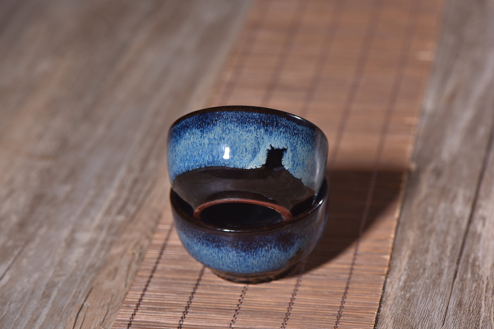 Cobalt Blue Gradient Glazed Tea Cups for Gong Fu Tea * Set of 2 ...