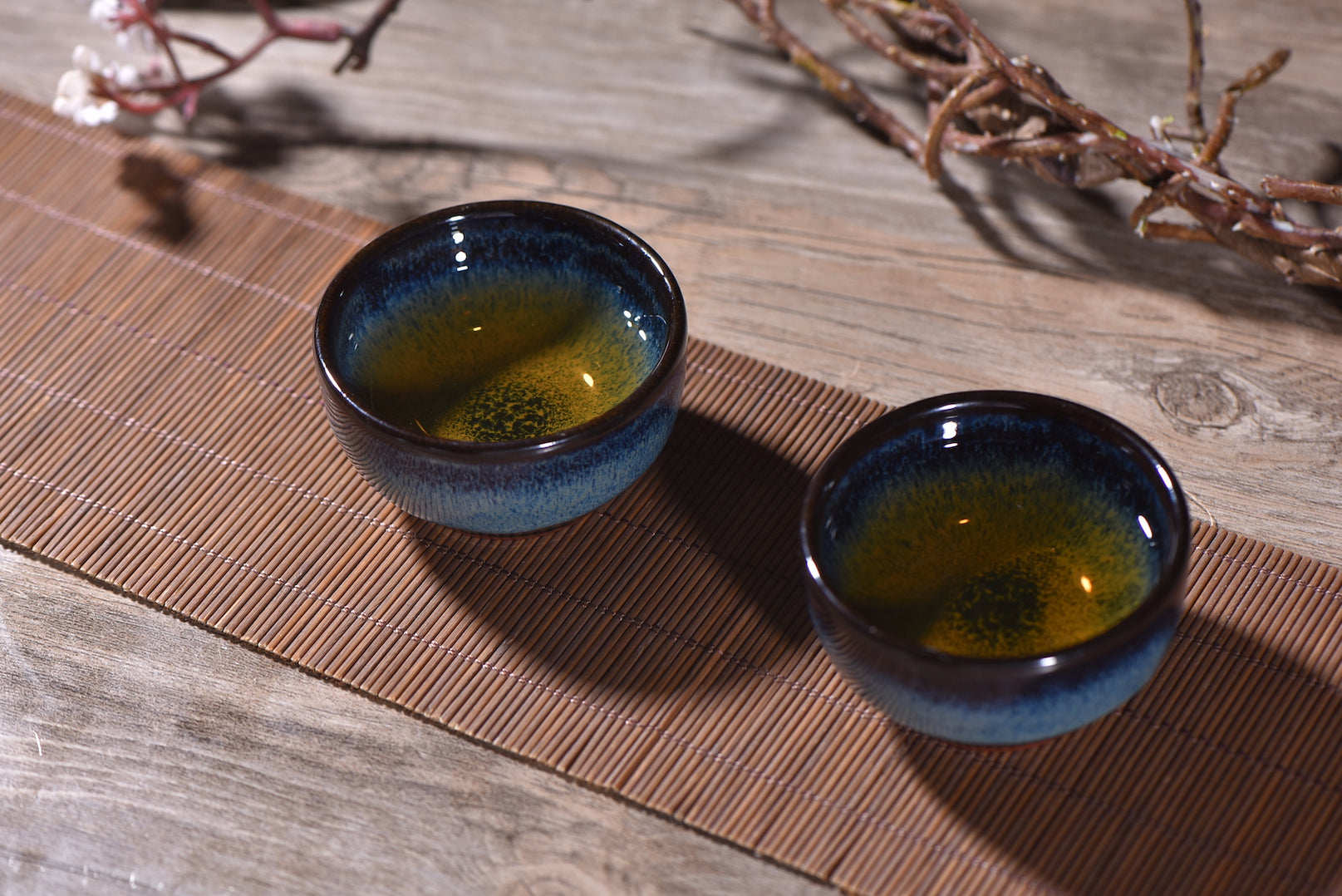 Cobalt Blue Gradient Glazed Tea Cups for Gong Fu Tea * Set of 2 ...