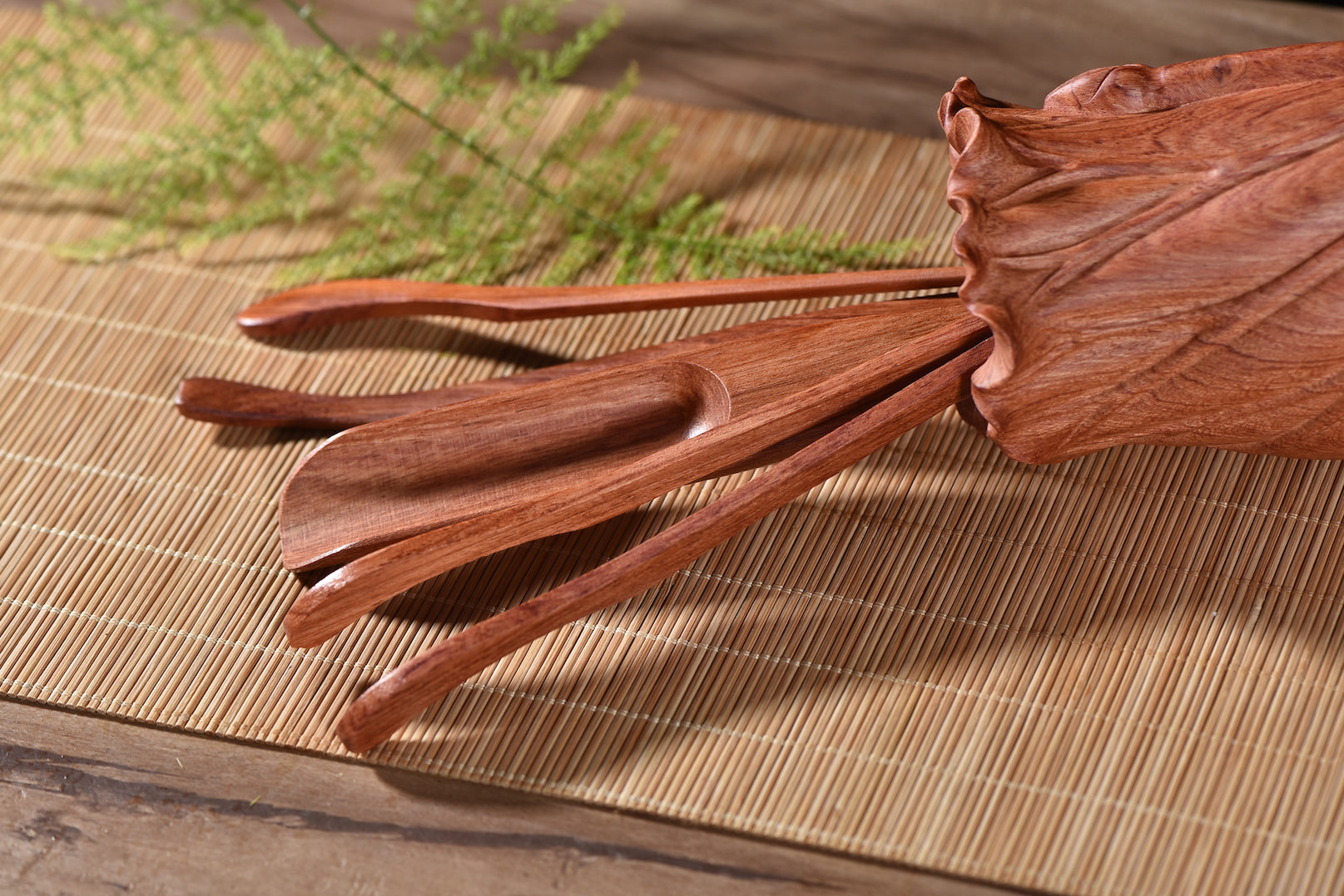 Narra Wood "Lotus Flower" Hardwood Cha Dao Set for Gong Fu Tea Yunnan ...