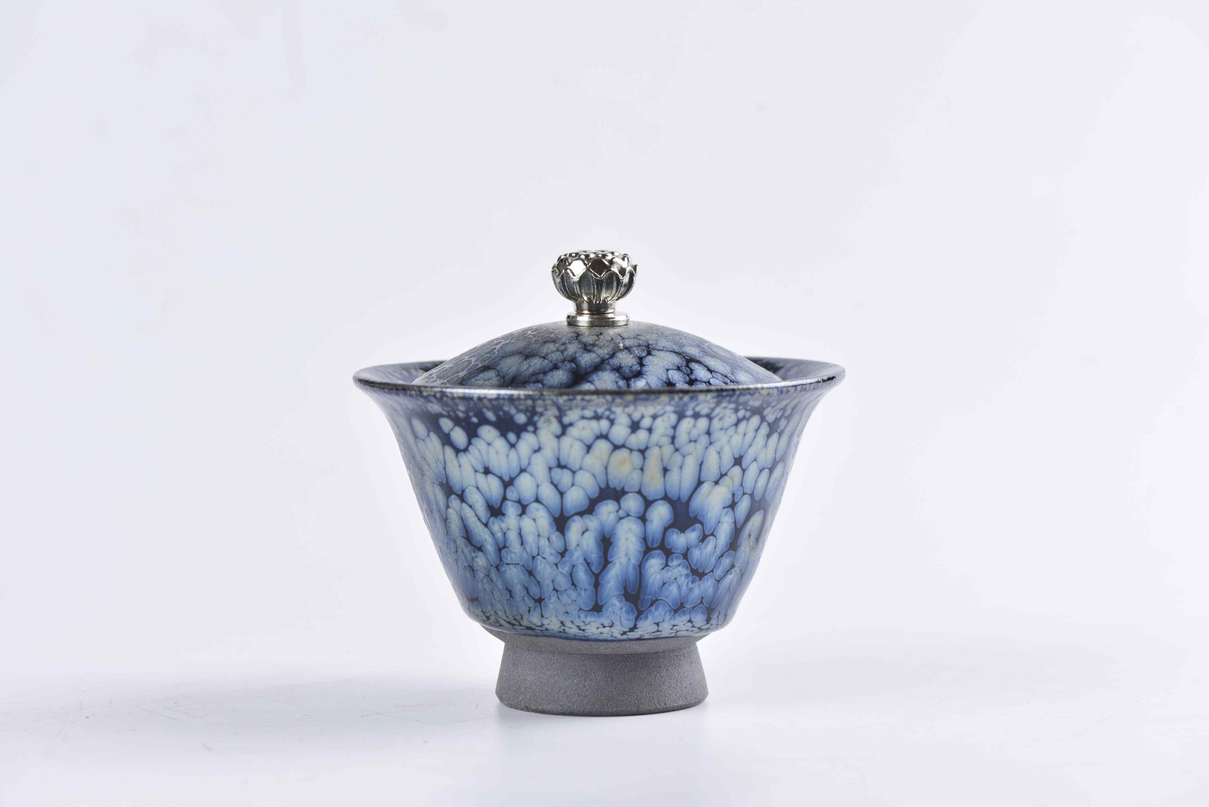 Jianzhan "Cobalt Blue" Hand-Made Stoneware Gaiwan Yunnan Sourcing Tea Shop