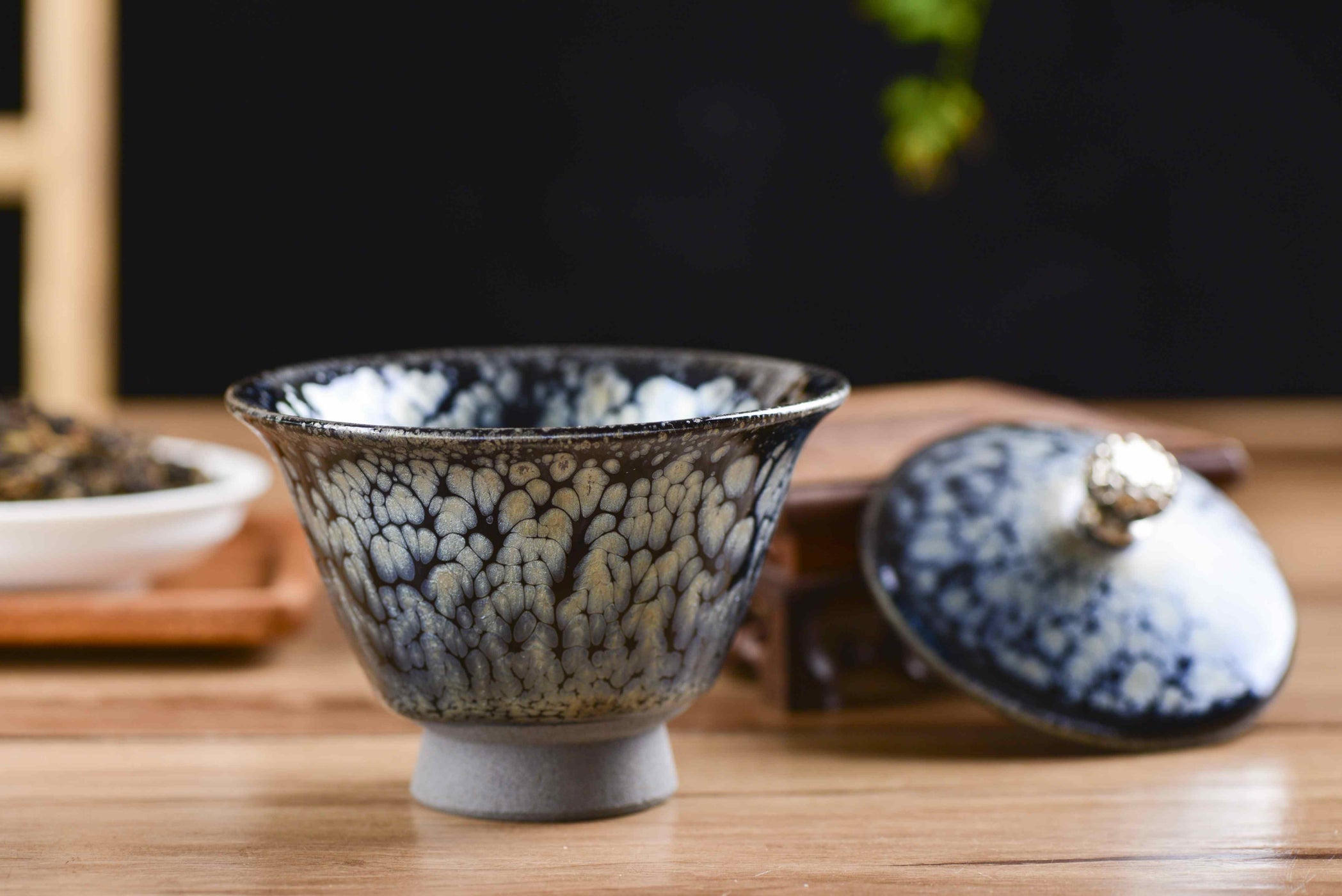 Jianzhan "Cobalt Blue" Hand-Made Stoneware Gaiwan Yunnan Sourcing Tea Shop