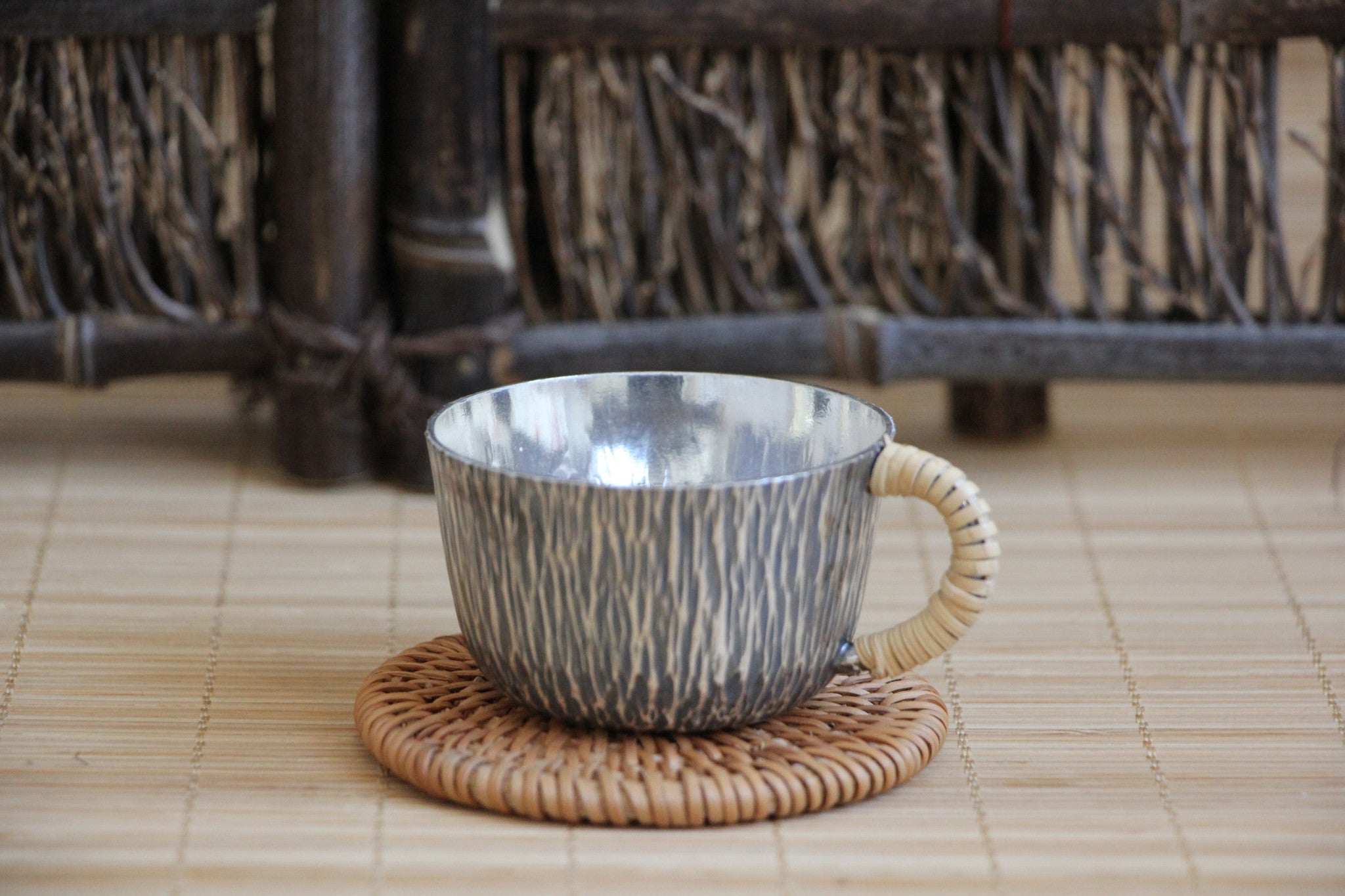 Pure Silver 999 English Style Tea Cup with Handle * 80ml Yunnan ...