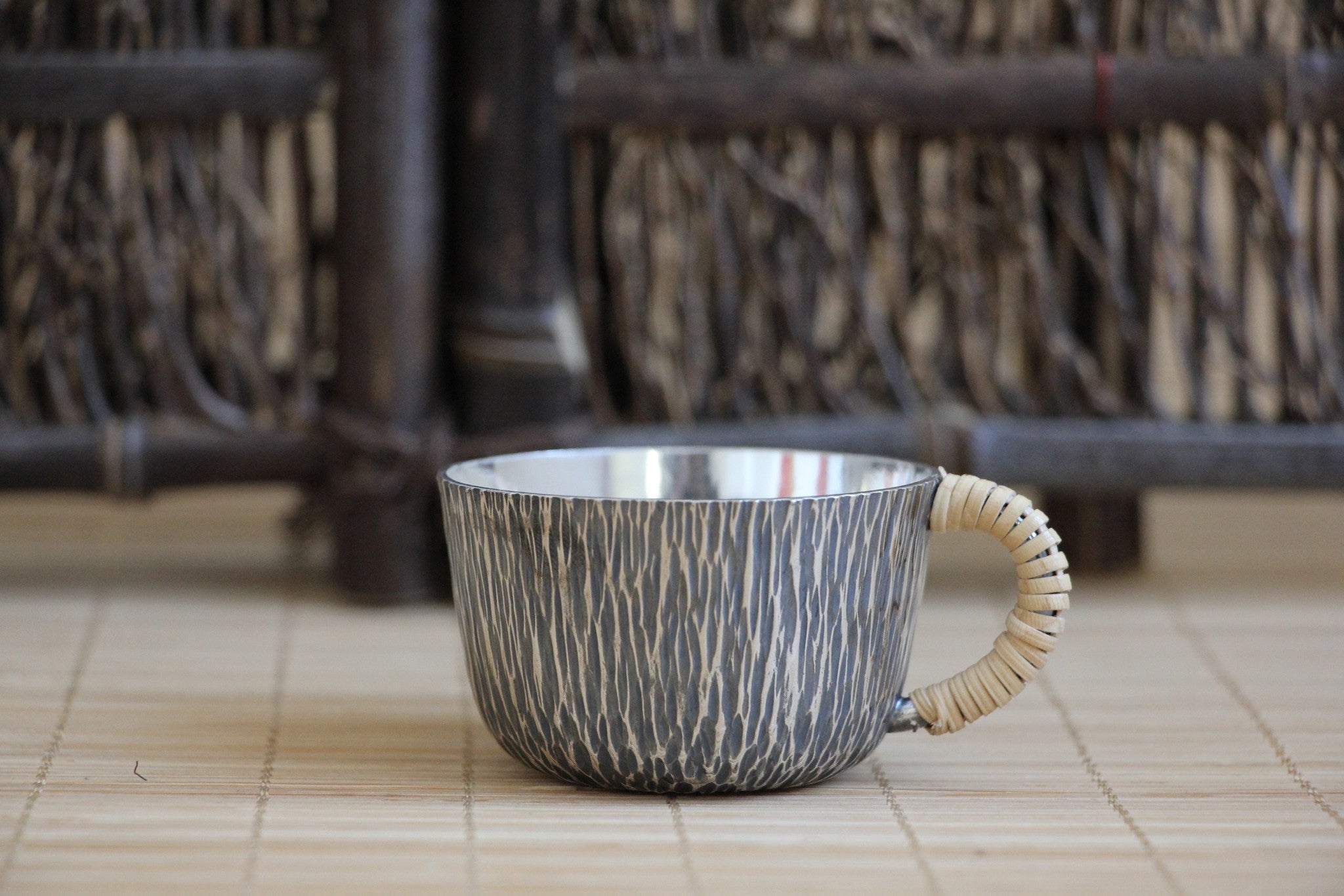 Pure Silver 999 English Style Tea Cup with Handle * 80ml Yunnan ...