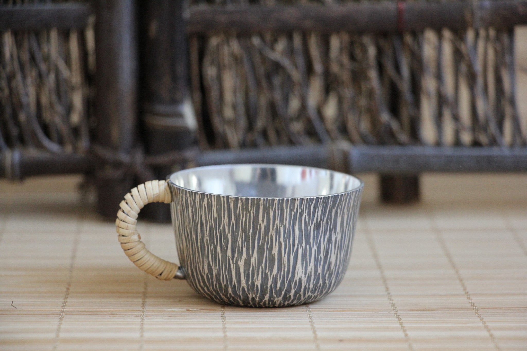 Pure Silver 999 English Style Tea Cup with Handle * 80ml Yunnan ...