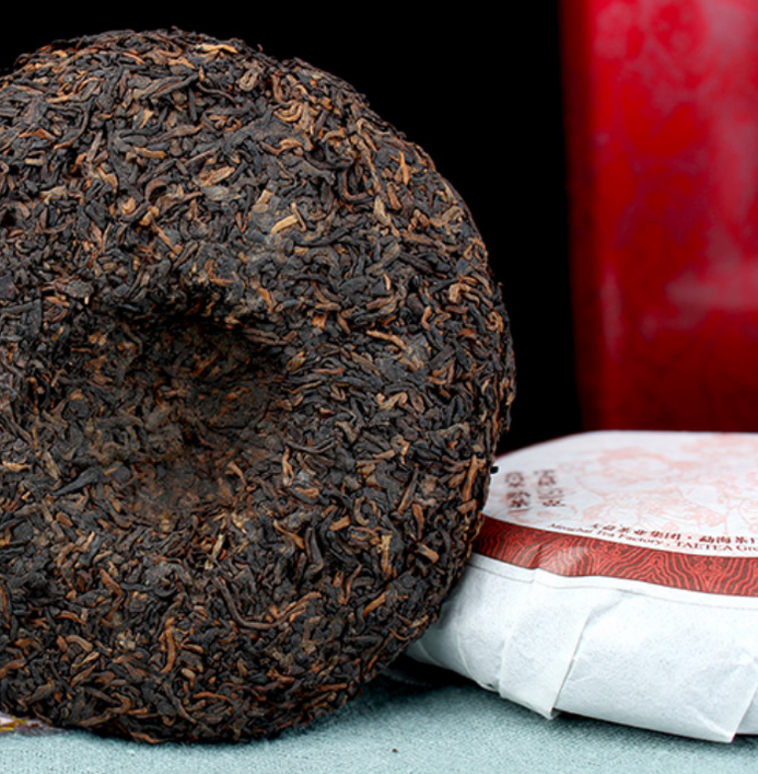 2018 Menghai "Wu Zi Deng Ke" Ripe Pu-erh Mini Tea Cake Yunnan Sourcing Tea Shop